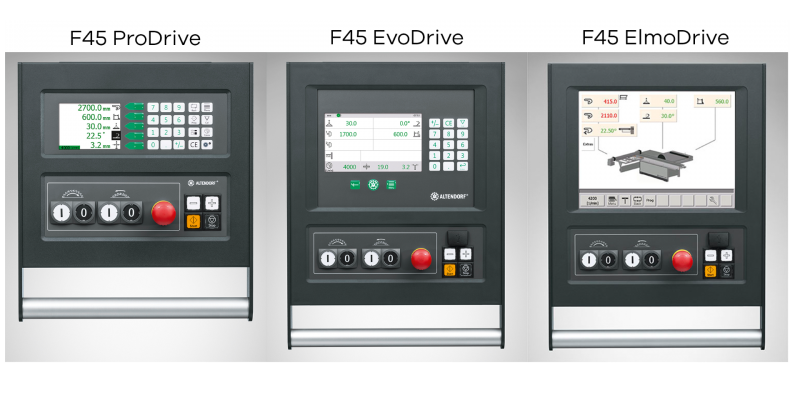 Altendorf F45 formaatzaag; ProDrive, EvoDrive & ElmoDrive